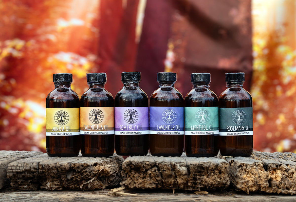 Medicinal Herb Oils, 4oz - Arnica, Calendula, Comfrey, Lavender, Menth ...