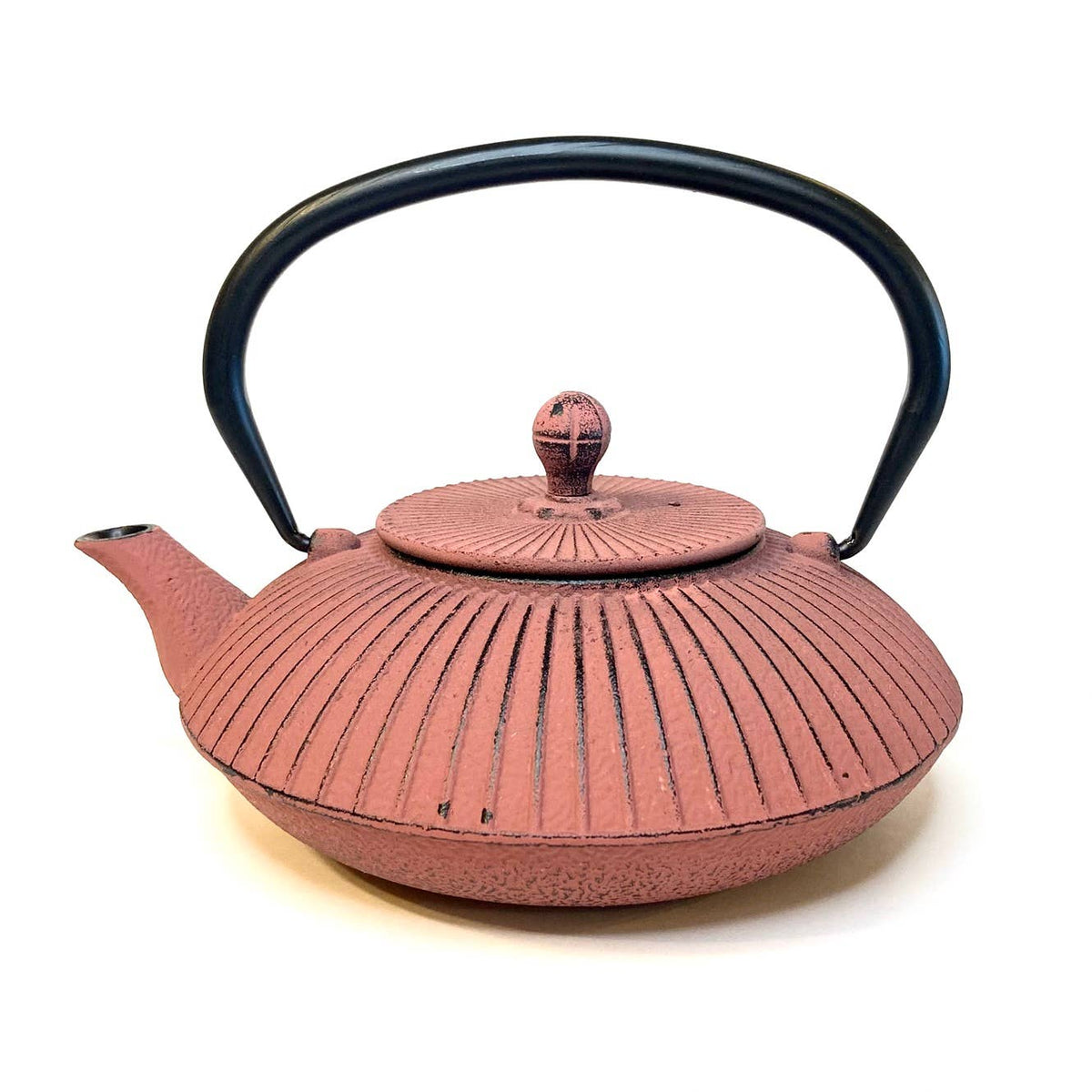 Cast Iron Tea Pot, Coral Pink Lined, 27 oz - Heirloom Quality Tetsubin ...